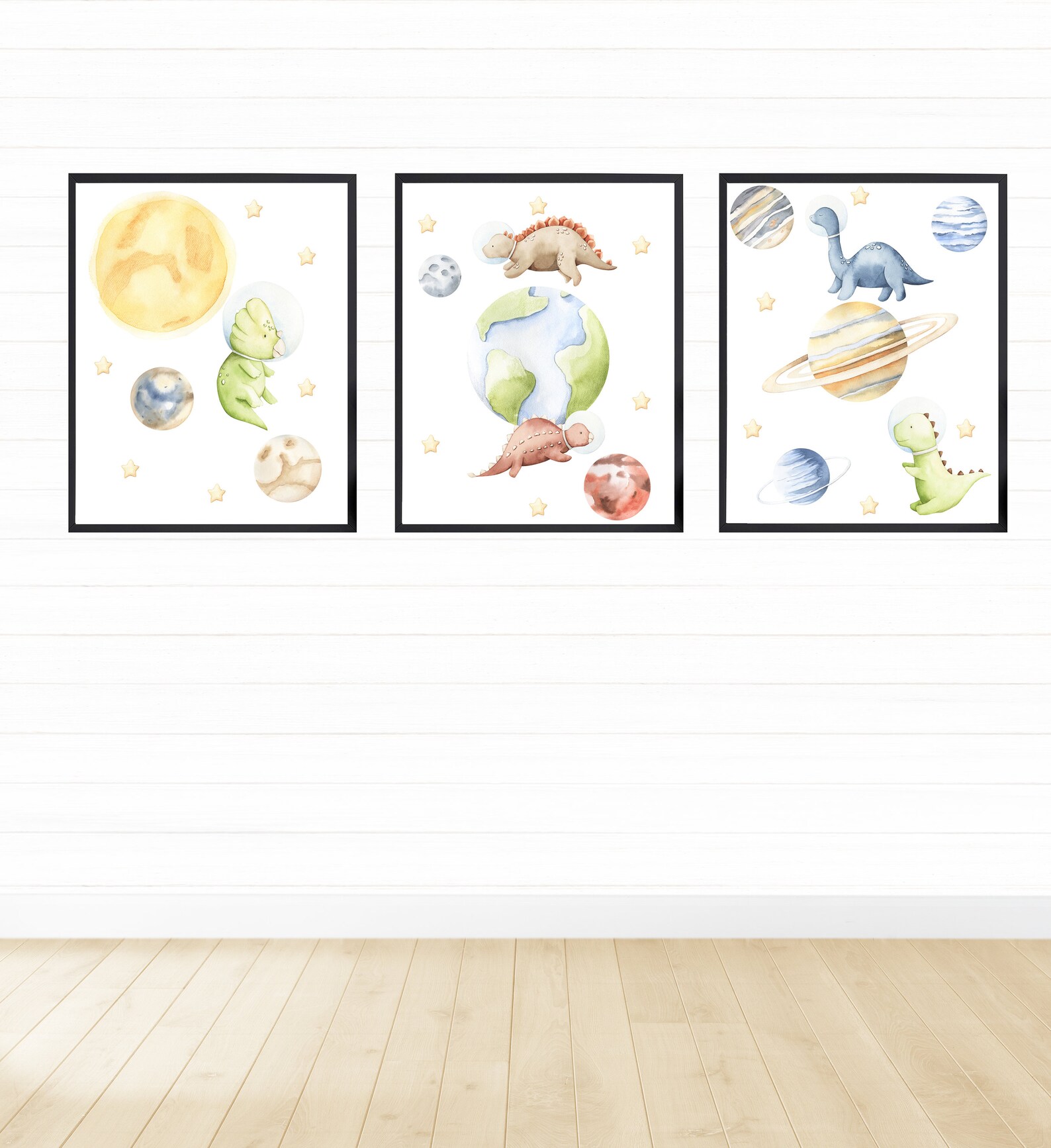 Printable Outer Space Dinosaurs Wall Art Digital Download | Etsy