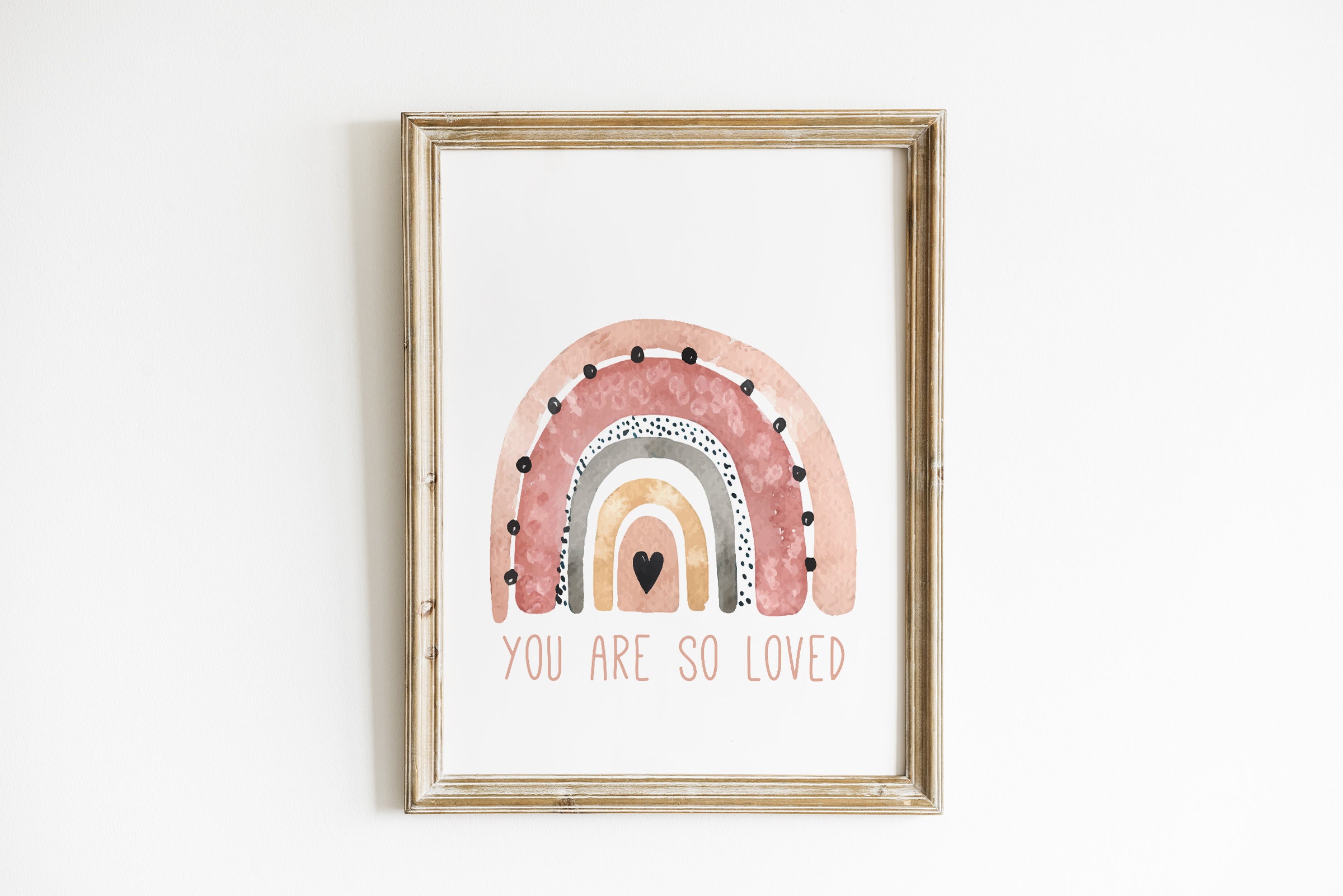 Rainbow Boho Printable Wall Art for Nursery Decor Digital | Etsy