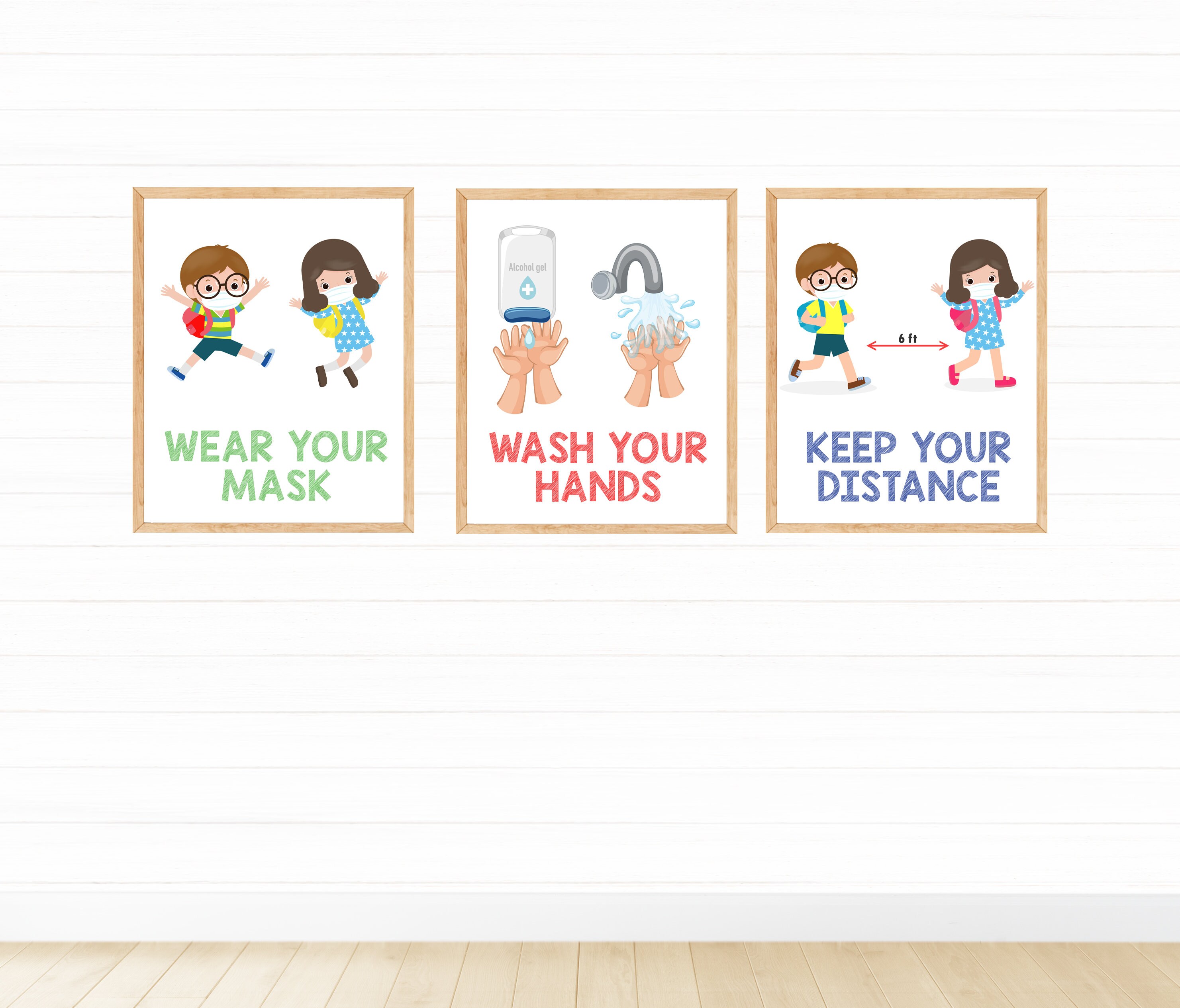 Classroom Covid Rules Printable Wall Art Digital Download | Etsy