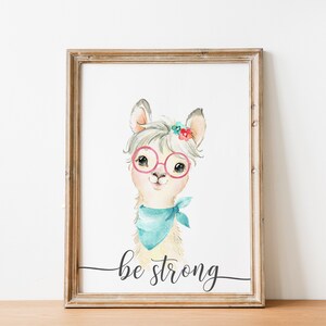 Llama Printable Wall Art Set, Digital Download, Nursery Decor, Alpaca ...