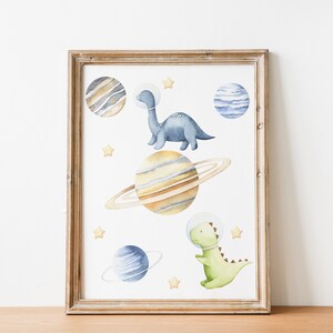 Printable Outer Space Dinosaurs Wall Art Digital Download - Etsy