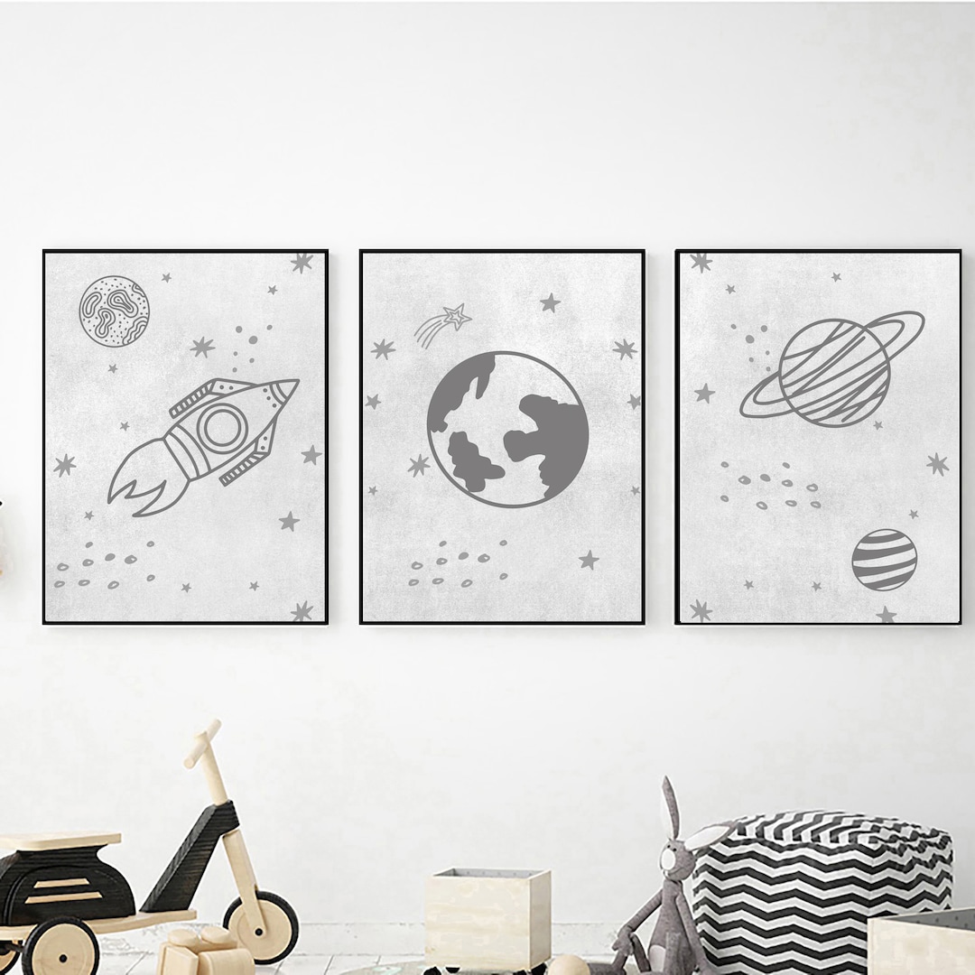 Outer Space Adventure: Printable Wall Art for Kids' Room Decor, Space ...