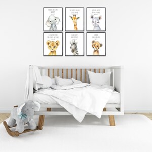 Baby Safari Animals With Bible Verses Printable Wall Art, Digital ...