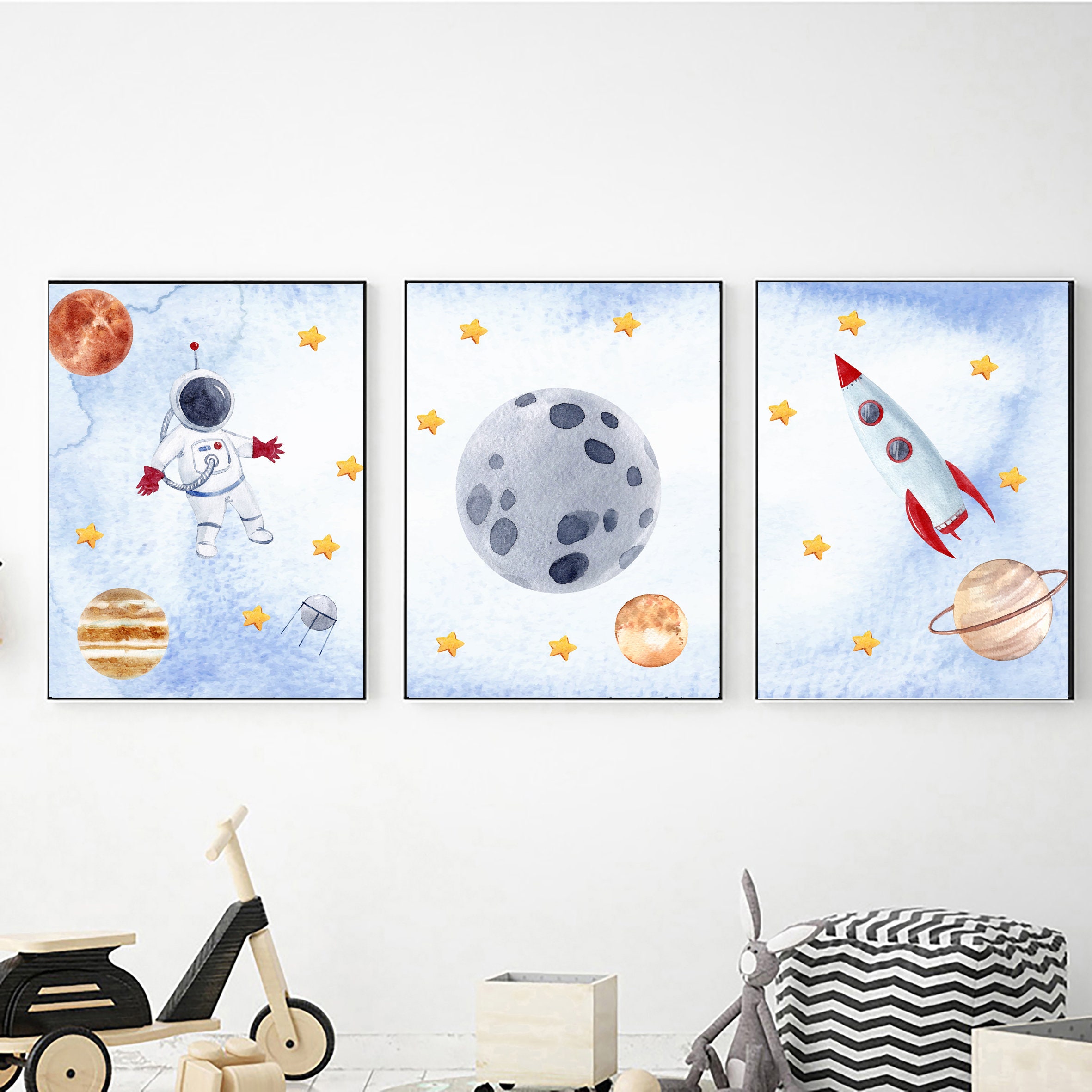 Outer Space Decor Digital Download Printable Wall Art Set | Etsy