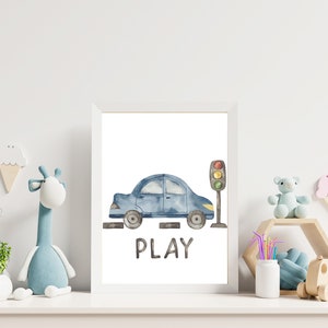 Watercolor Transportation Printable Wall Art Digital - Etsy