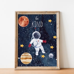Printable Watercolor Space Wall Art Set Digital Download - Etsy