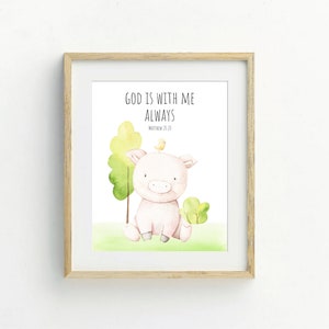 Farm Animal Bible Verse Prints: Christian Nursery Decor (digital ...