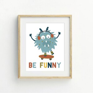 Monsters Printable Wall Art, Digital Download, Baby Boy Nursery Decor ...