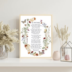 Two Little Shadows Mom Poem Printable Wall Art, Poem for Mom, Mothers ...