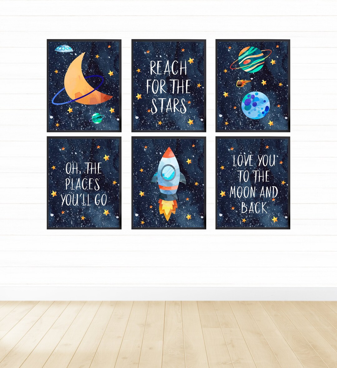 Watercolor Outer Space Printable Wall Art Digital Download - Etsy