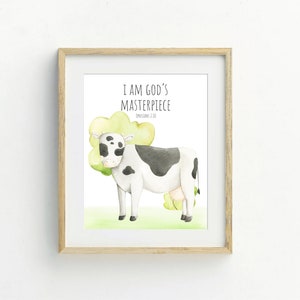 Farm Animals With Bible Verses Printable Wall Art, Digital Download ...