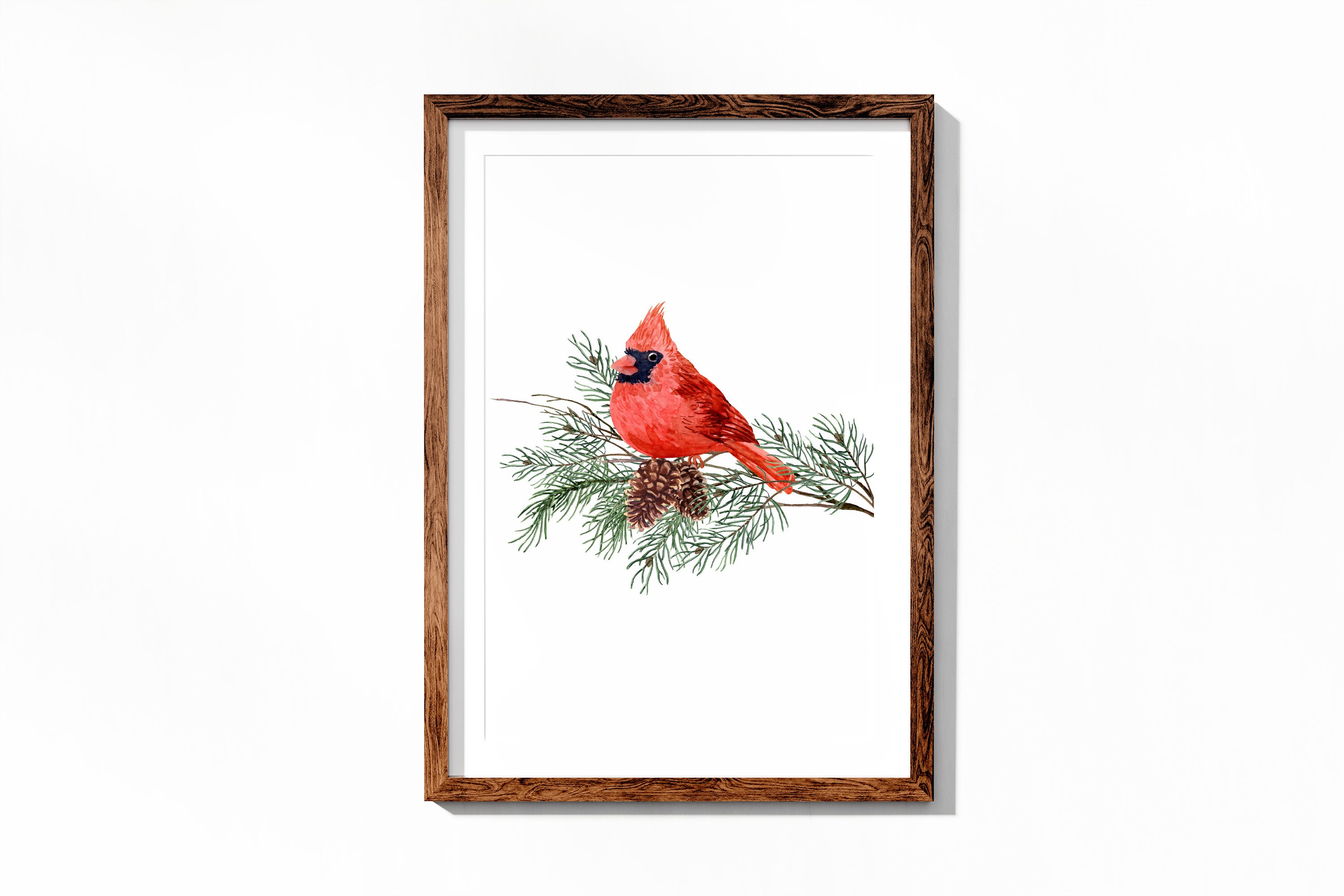 Watercolor Cardinal Wall Art for Home Decor Printable Wall | Etsy