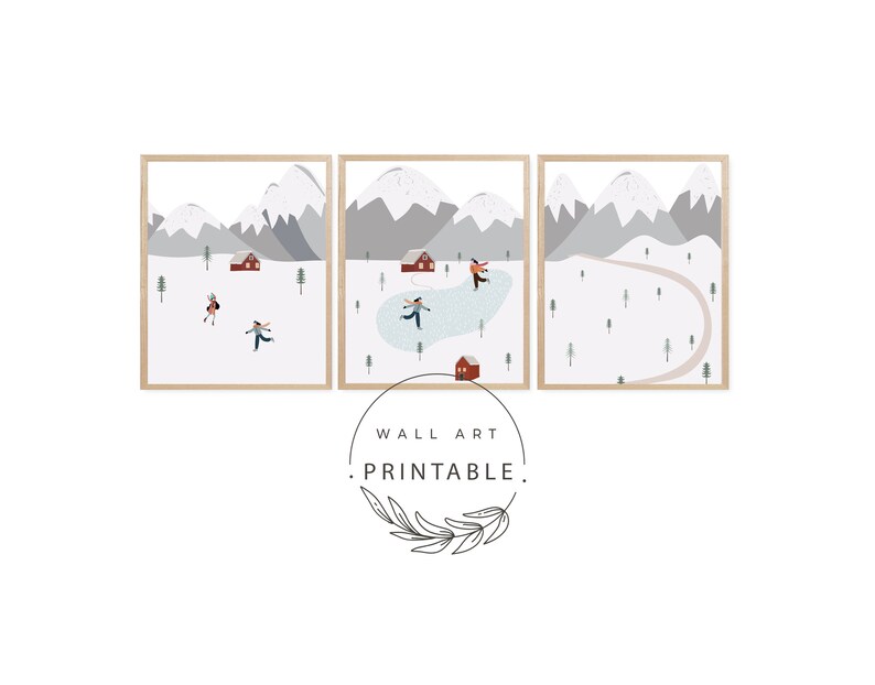 Winter Wonderland Printable Wall Art Digital Download - Etsy