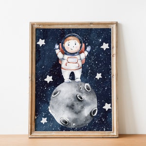 Printable Watercolor Space Wall Art Set of 6 Digital Download - Etsy