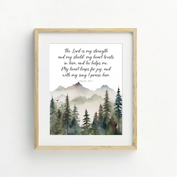 Psalm 28 7 - Etsy