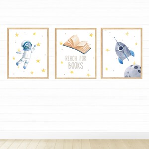 Reading Corner, Printable Wall Art, Digital Download, Space Nursery ...