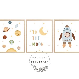 Outer Space Printable Wall Art, Digital Download Space Themed Nursery ...