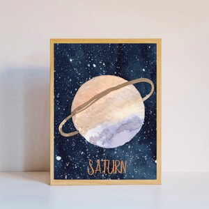 Watercolor Solar System Printable Wall Art Set, Digital Download,space ...