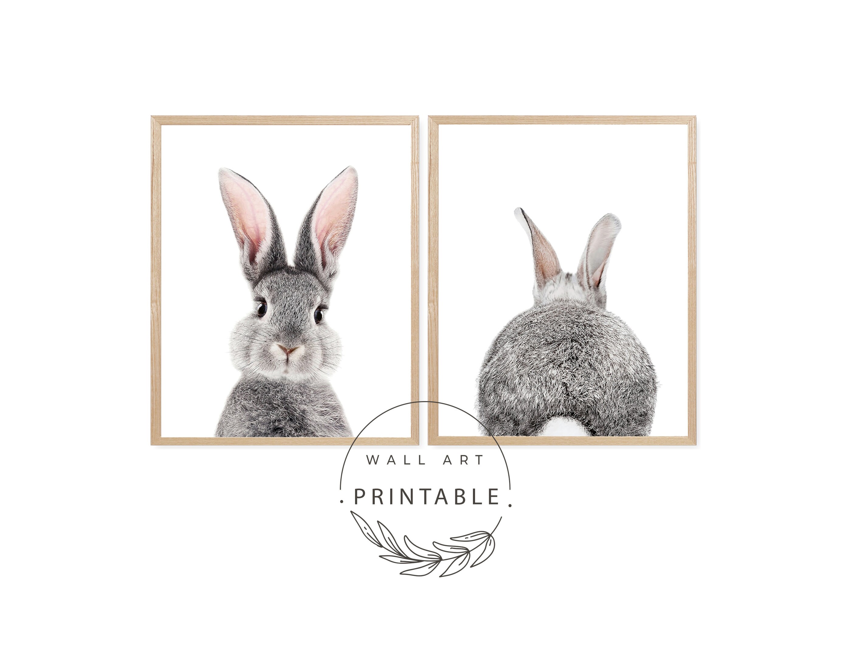 Printable Bunny Print Set of 2 Digital Download Printable - Etsy