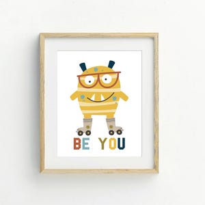 Monsters Printable Wall Art, Digital Download, Baby Boy Nursery Decor ...