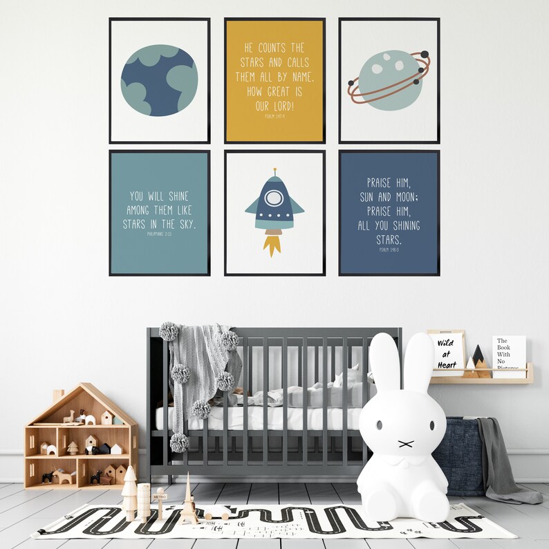Outer Space Prints Printable Wall Art Set of 6 Digital - Etsy