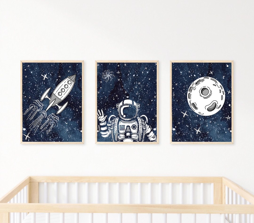 Outer Space Printable Wall Art, Space Themed Nursery, Outer Space Decor ...