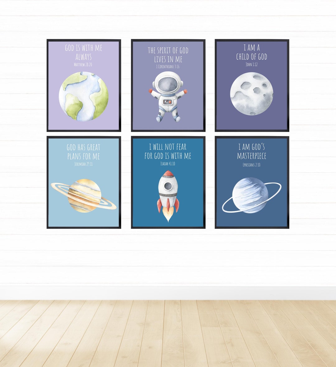 Space Bible Verse Printable Wall Art, Digital Download, Space Themed ...