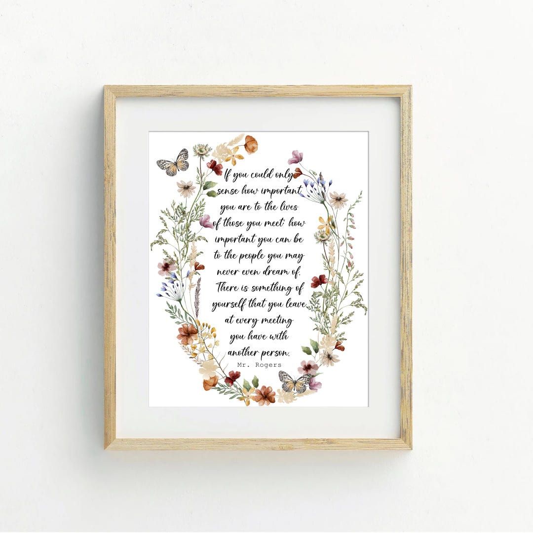 Mr. Rogers Quote Printable Wall Art, Digital Download, School Counselor ...