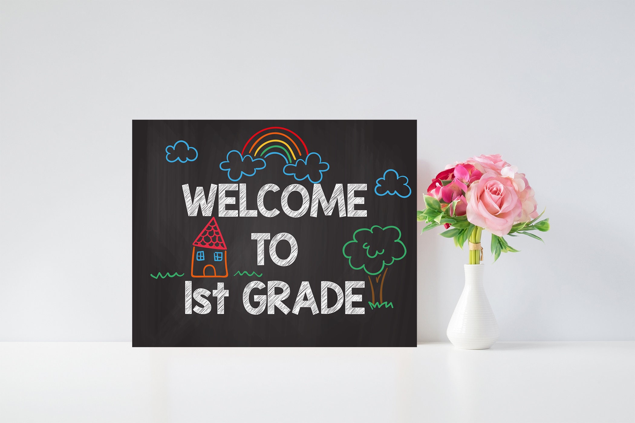 Welcome to 1st Grade Printable Sign for Classroom Decor | Etsy