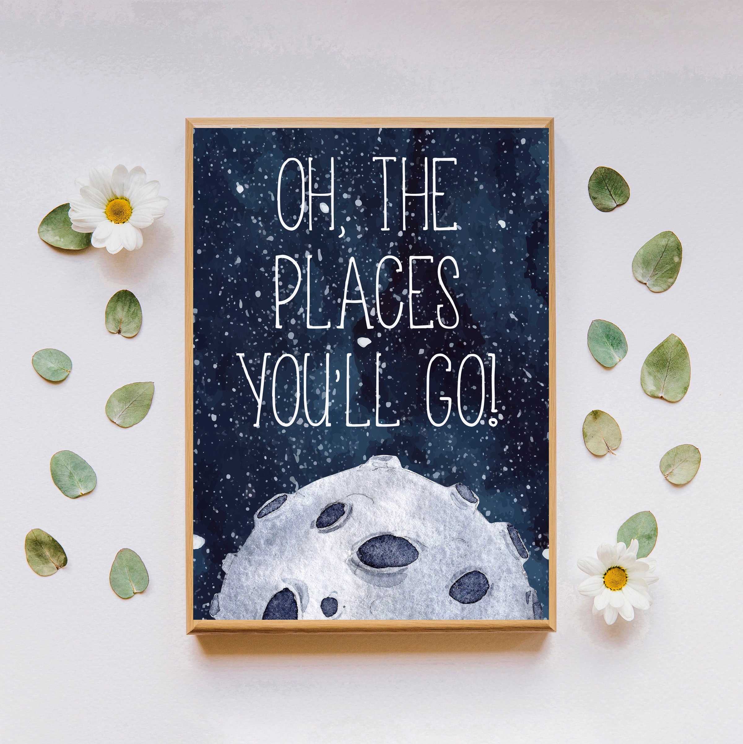 Outer Space Wall Art Set of 3 Digital Download Watercolor | Etsy