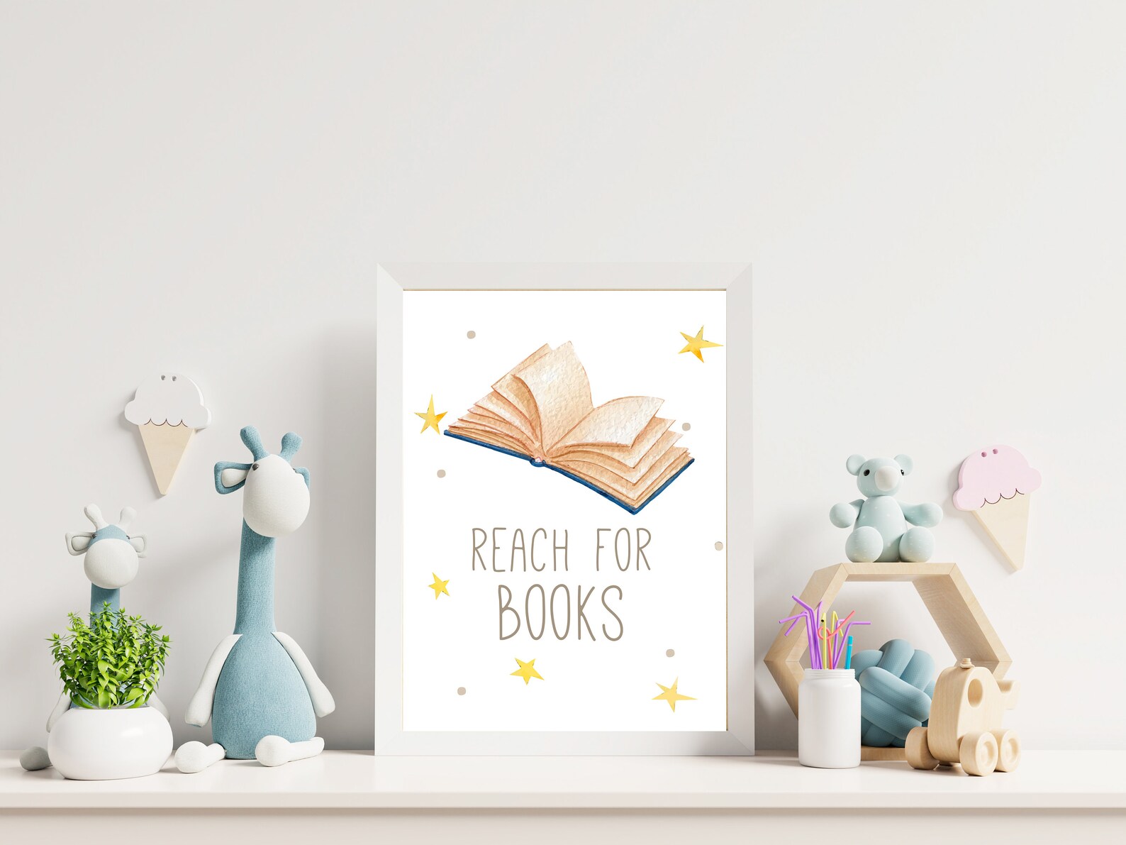 Reading Corner Printable Wall Art Digital Download Space | Etsy