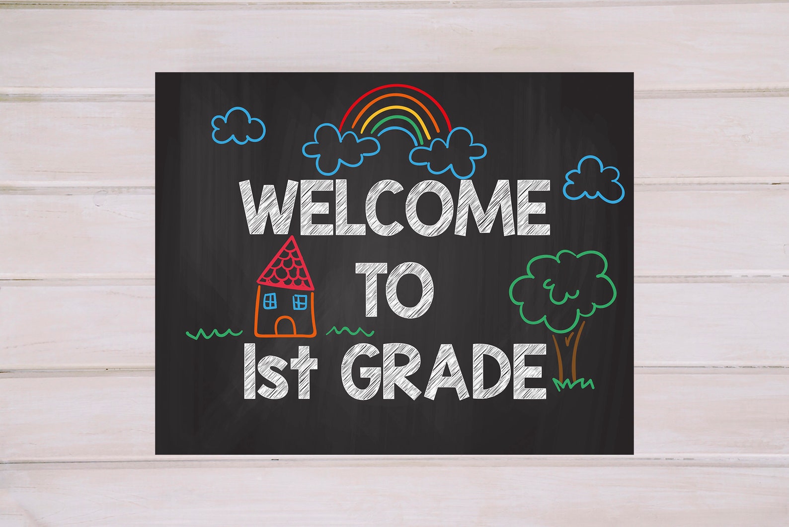 Welcome to 1st Grade Printable Sign for Classroom Decor | Etsy