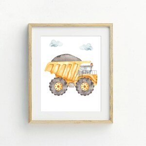 Construction Trucks Printable Wall Art Set of 4, Digital Download ...