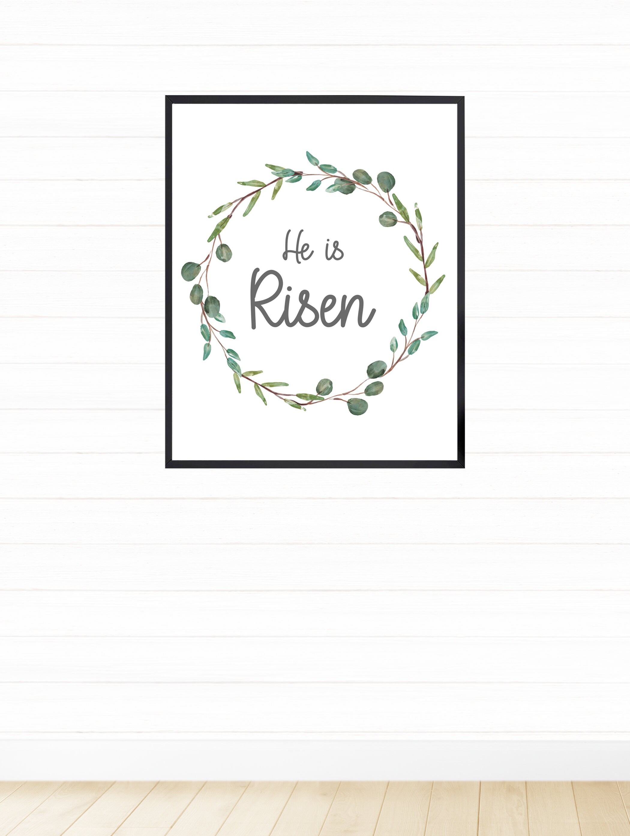 He is Risen Bible Verse Printable Wall Art Digital Download | Etsy