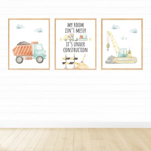 Printable Construction Wall Art Set Digital Download - Etsy