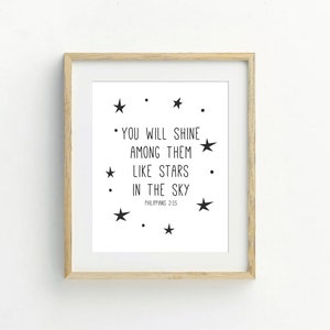 Outer Space Prints With Bible Verses, Printable Wall Art, Digital ...