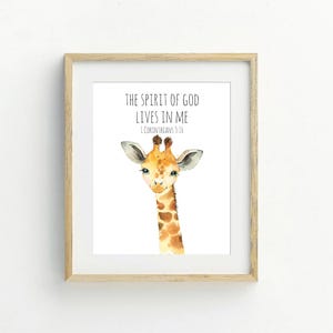 Baby Safari Animals With Bible Verses Printable Wall Art, Digital ...