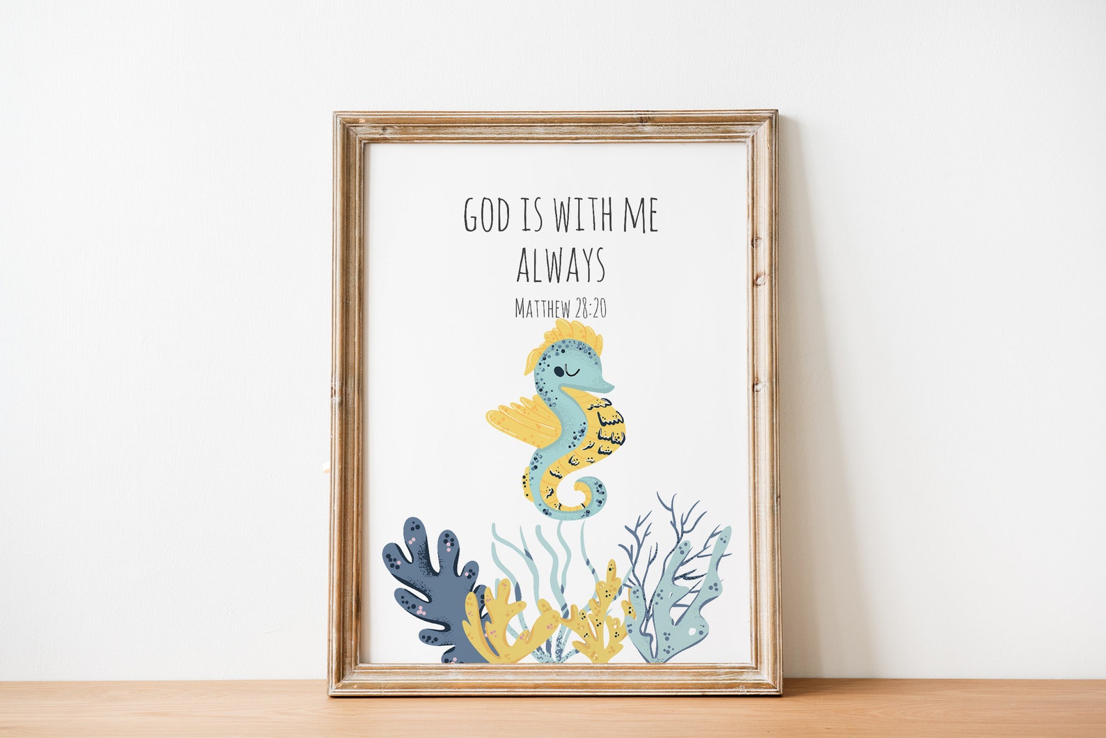 Kids Ocean Themed Bible Verse Printable Wall Art Digital - Etsy