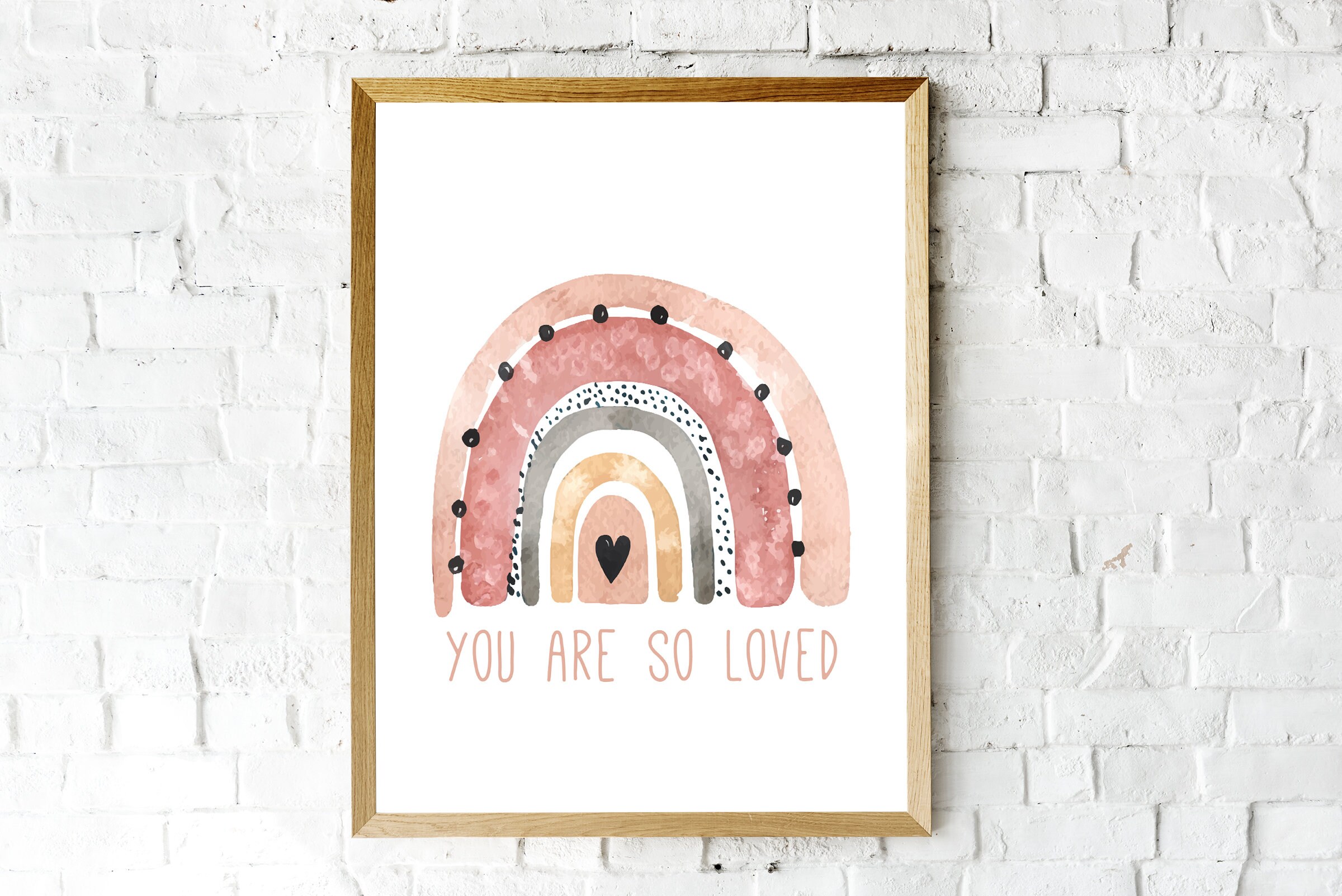 Rainbow Boho Printable Wall Art for Nursery Decor Digital | Etsy