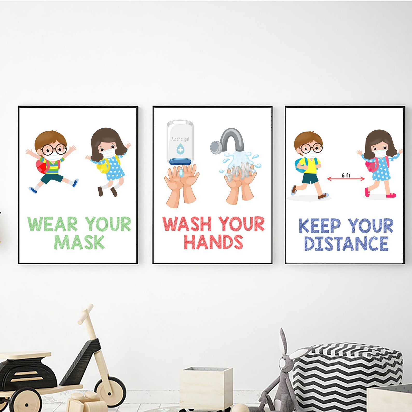 Classroom Covid Rules Printable Wall Art Digital Download | Etsy