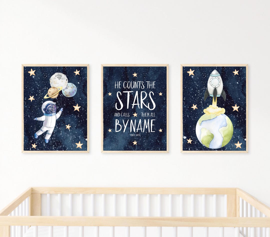 Space Printable Wall Art, Digital Download, Psalm Bible Verse Print ...