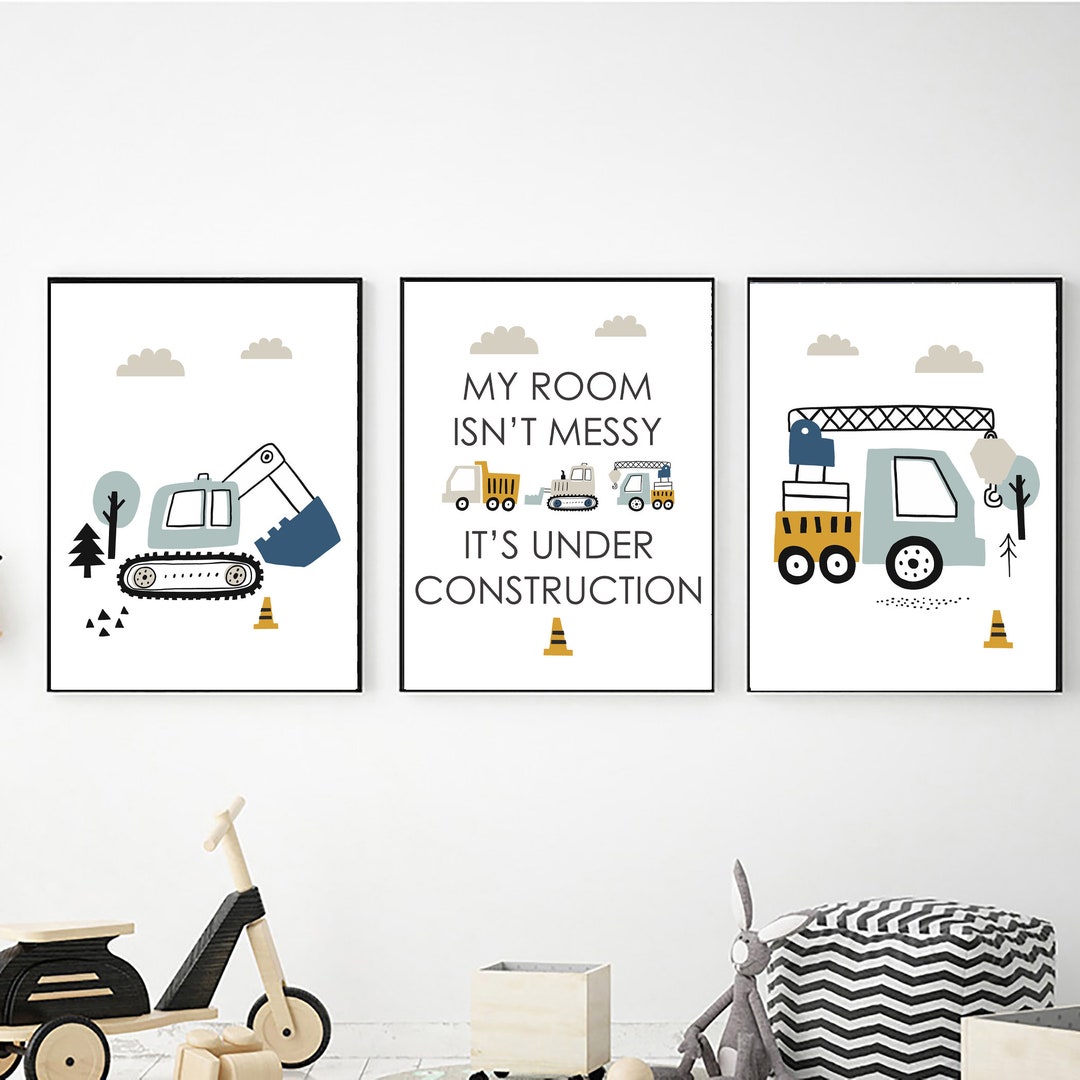 Printable Construction Posters, Printable Wall Art, Digital Download ...