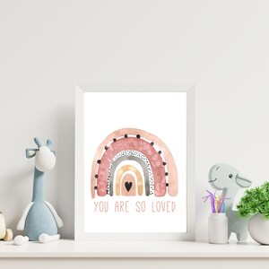 Rainbow Boho Printable Wall Art for Nursery Decor Digital | Etsy