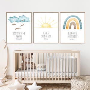 Bible Verse Printable Wall Art, Digital Download, Christian Nursery ...