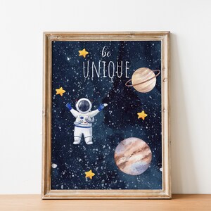 Printable Watercolor Space Wall Art Set Digital Download - Etsy