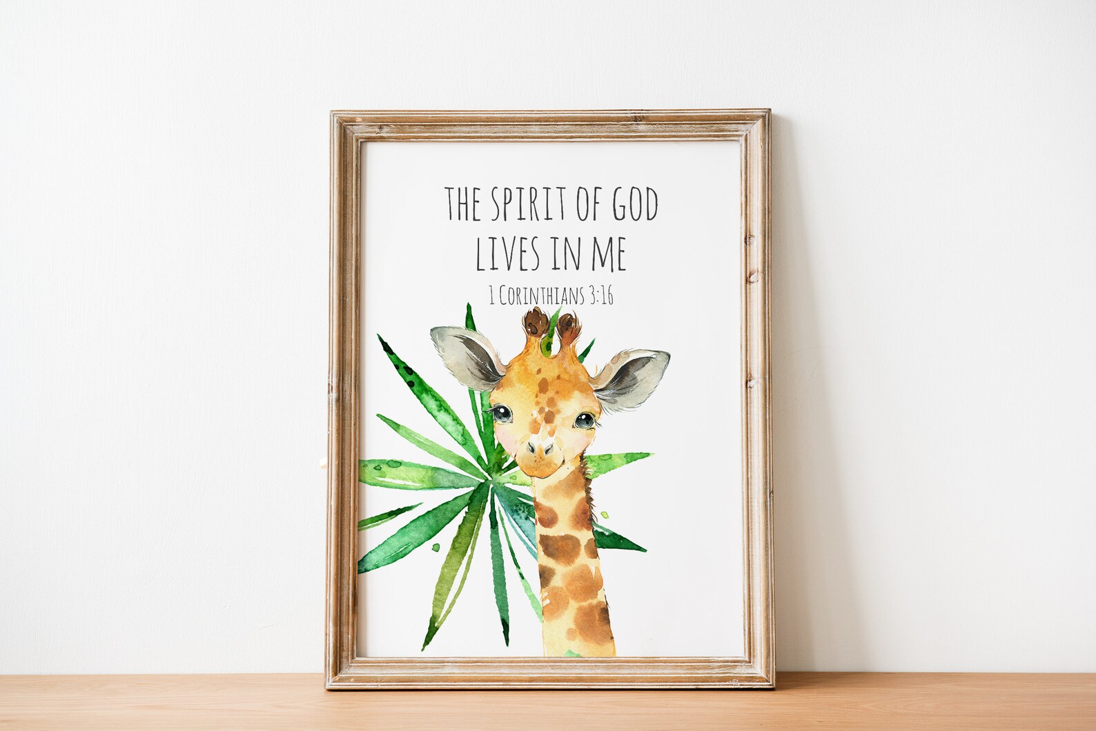 Set of 6 Watercolor Safari Baby Animals Bible Verse Printable - Etsy