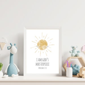 Bible Verse Printable Wall Art for Nursery Decor, Digital Download ...