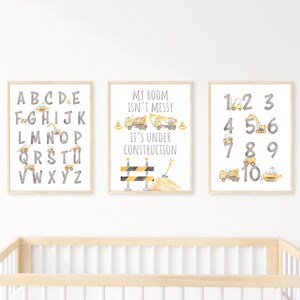 Construction Trucks Printable Wall Art, Digital Download, Construction ...