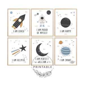 Space Printable Wall Art, Digital Download, Affirmation for Children ...