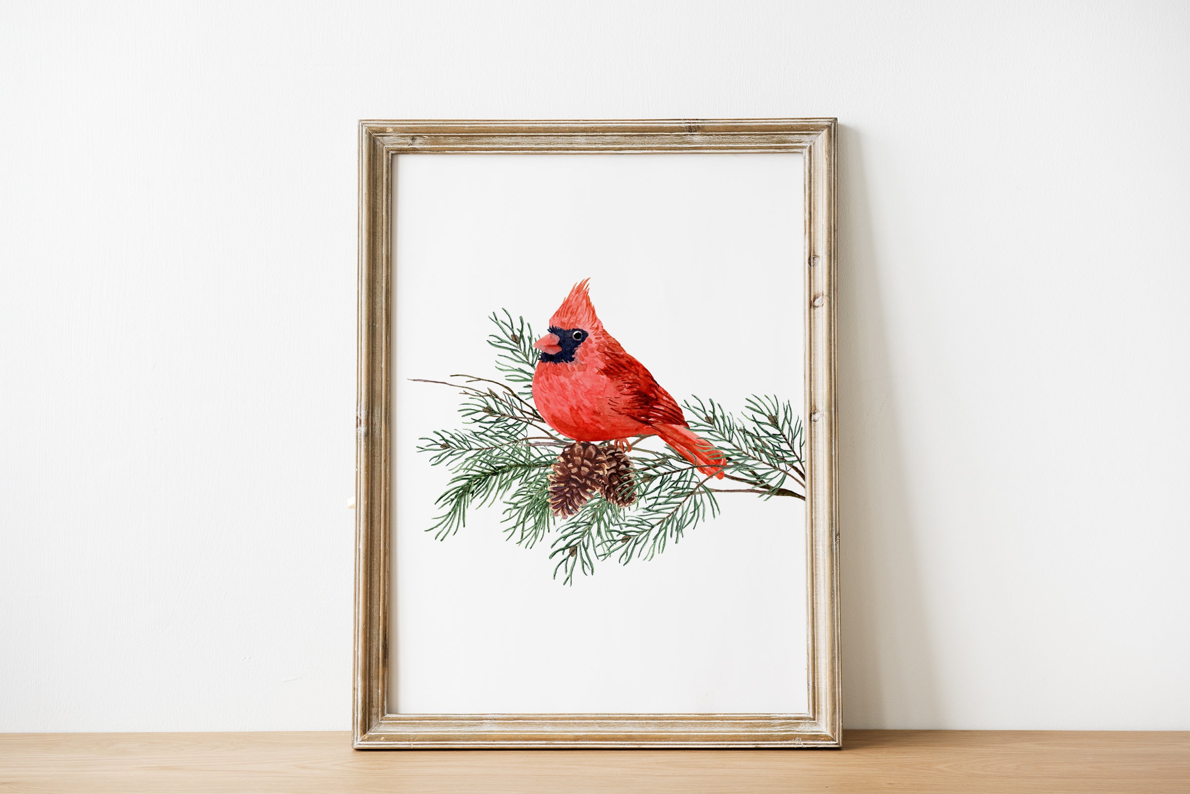 Watercolor Cardinal Wall Art for Home Decor Printable Wall | Etsy